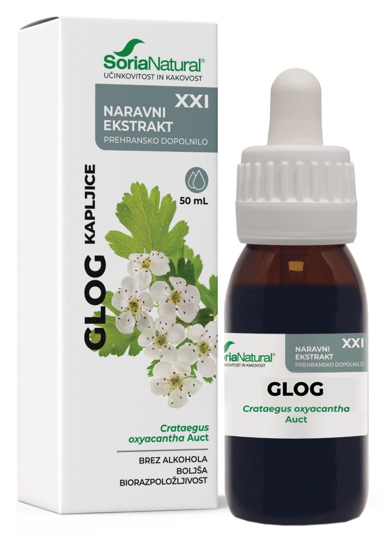 Soria Natural Glog XXI kapljice brez alkohola, 50 ml - Prva naravna lekarna